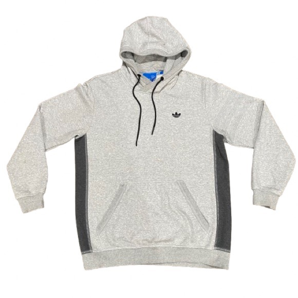 adidas | Shirts | Adidas Mens Gray Trefoil Logo With 3m Stripes Hoodie ...